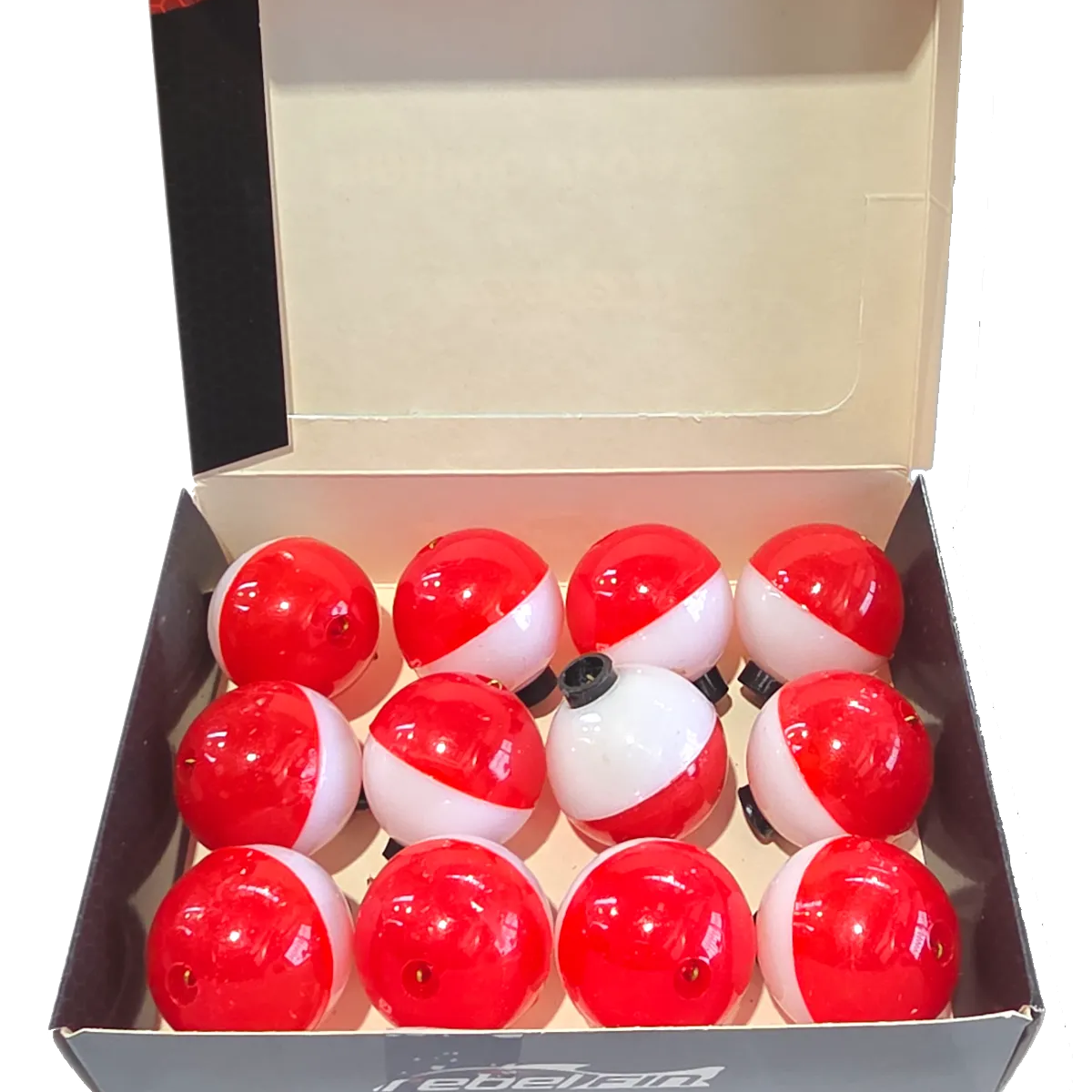 Plastilite - Red-White Round Bobbers (Box of 12) – Monster Distribution B2B